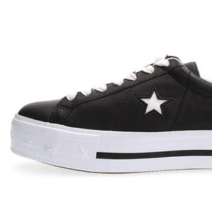 Converse | Shoes | Nwt Converse All Star Black Leather Platforms | Poshmark